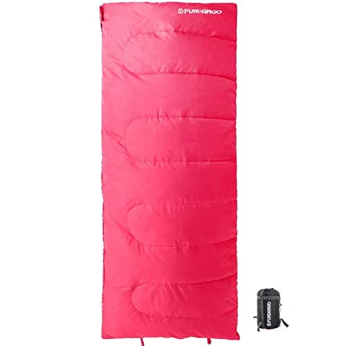 FUNDANGO Lightweight Compact Backpacking Sleeping Bag for Adult, Ultralight 3 Season Thin Warm Weather Waterproof Portable Envelope Sleeping Bag for Camping, Hiking, Summer, Spring, Fall, Women, Men