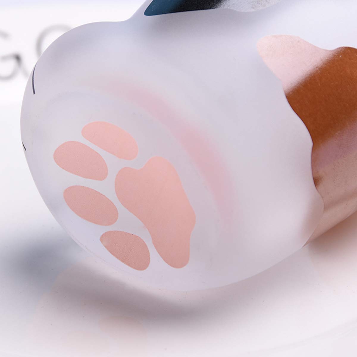 Hyzone Cat Claw Glass, Beer or Drink Cup, Milk, Juice, Frosting Process (Stripe)
