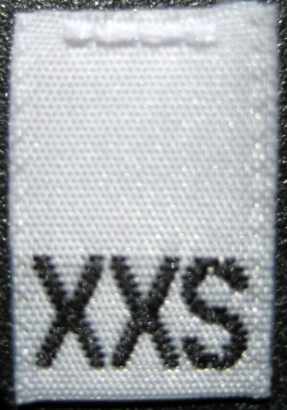White Woven Clothing Sewing Garment Label Size Tags - XXS - XX-Small - Extra Extra Small (50)