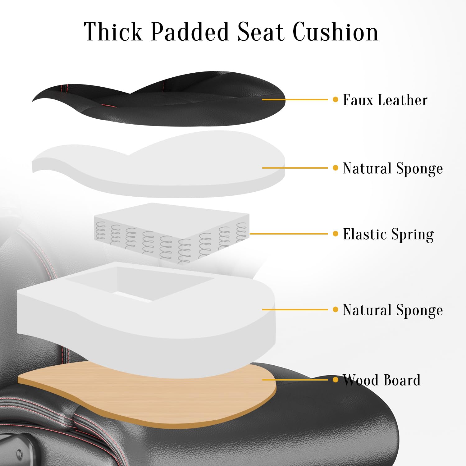 Executive Desk Chair, Sucrever Big and Tall Home Office Chairs for Heavy People 400lbs Wide Seat, High Back Large Executive Office Chair with Adjustable Flip up Arms, Black Leather Computer Desk Chair