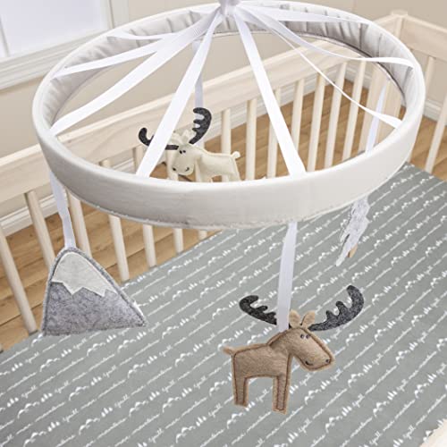 Sammy & Lou Mountain Cabin 2-Pack Microfiber Fitted Crib Sheet Set, Fits Standard Crib Mattress 28 in x 52 in; Fully Elasticized,