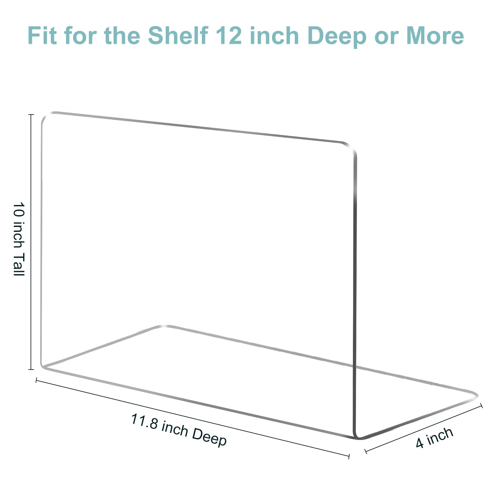 OKPOW Acrylic Shelf Dividers for Closet Organization: 8 Pack Tall Durable Clear Shelves Separators for Clothing Adjustable