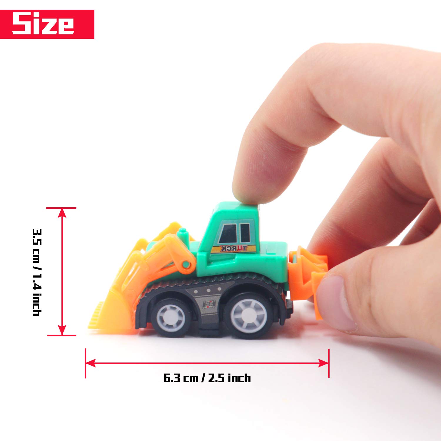 FRETOD Pull Back Vehicle, 20 Pcs Pull Back Toy Cars, Pull and Go Toy Cars for Toddlers and Kids