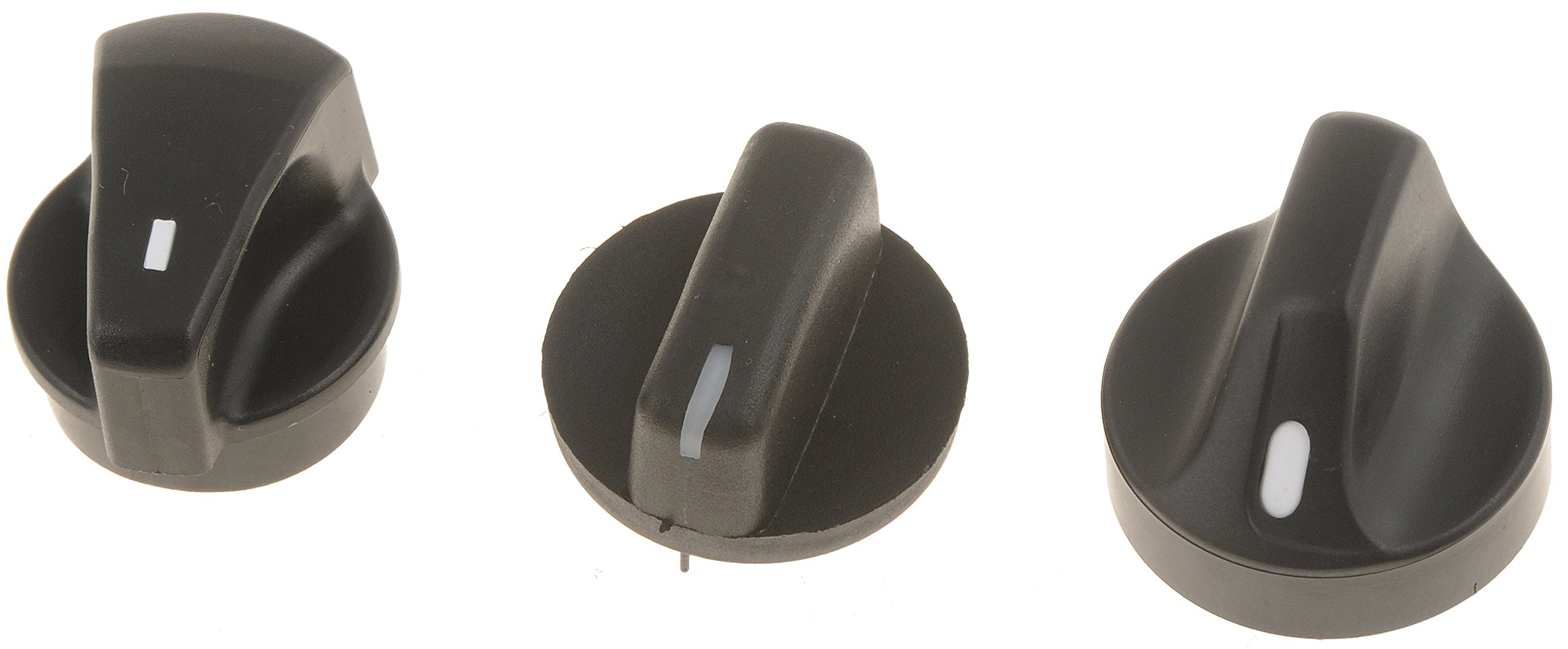 Dorman 76884 Temperature Control Knob Assortment Compatible with Select Ford / Lincoln / Mercury Models, 3 Piece , Black