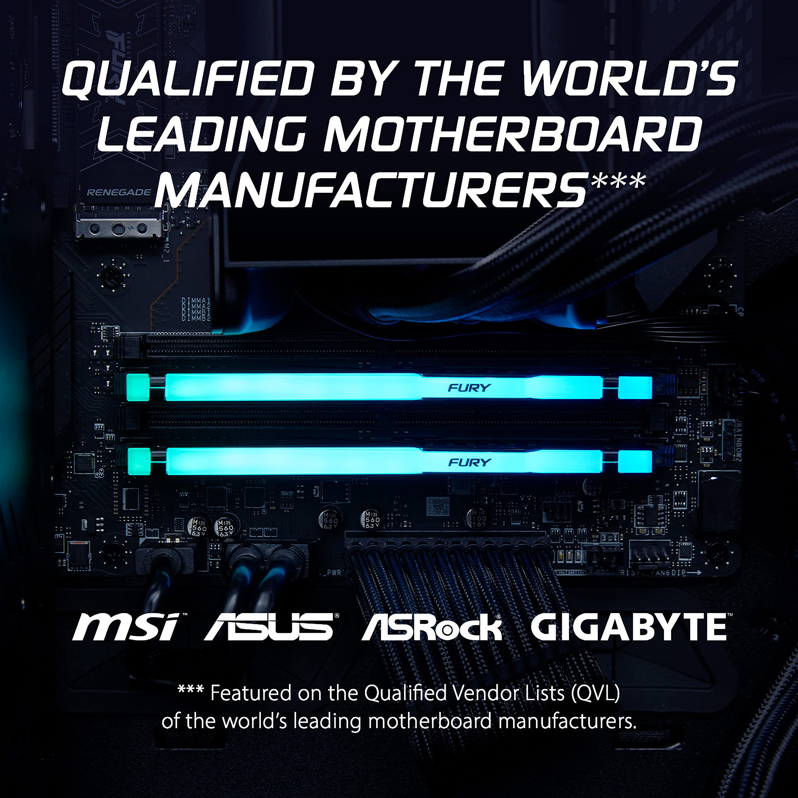 Kingston Technology Kingston Fury Beast RGB 16GB 5200MT/s DDR5 CL36 Desktop Memory Single Module | Infrared Sync Technology | AMD Expo | Plug N Play | KF552C36BBEA-16