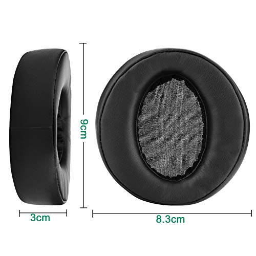 WADEO Replacement Ear Pads Earpads Cup Cover Memory Foam Cushion for Sony MDR-XB950BT XB950B1 XB950N1 XB950AP Bluetooth Wireless Headphones, 2 Pieces Black