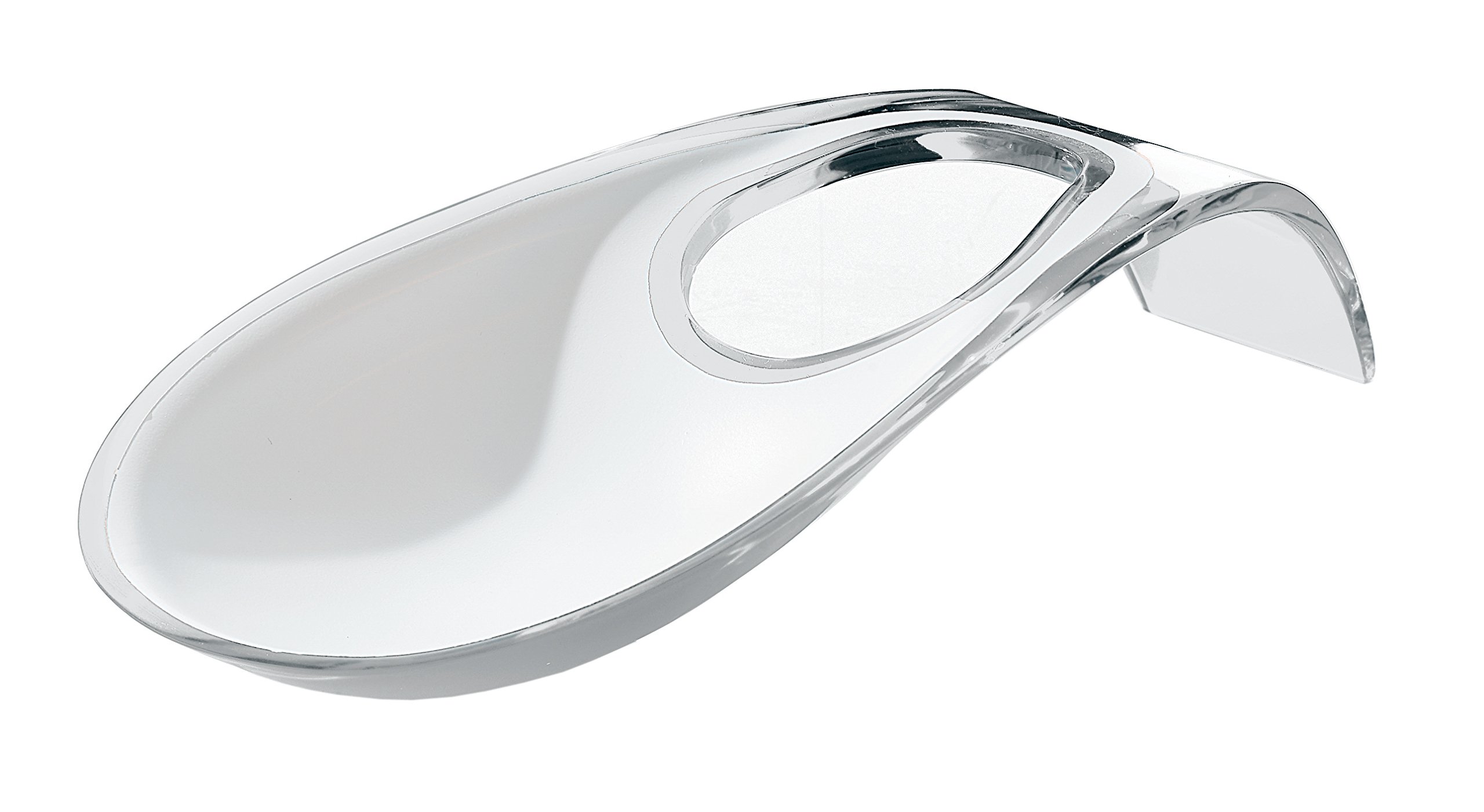 Guzzini Latina 9-1/2-Inch Two Tone Ladle Rest, Clear