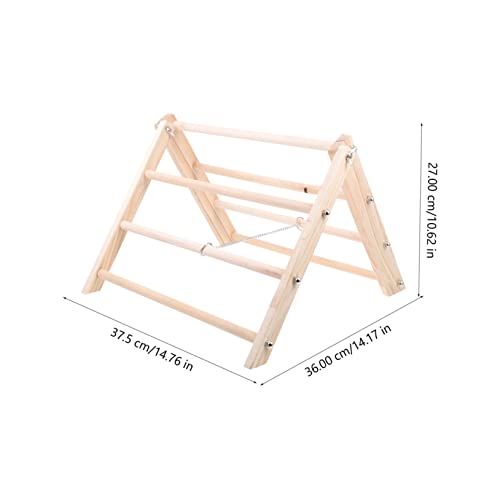 LIFKICH 1pc Perch Trainning Funny Parakeets Conures Toy Birdcage Rod Portable Balancing Safe Playpen Bar Rest Branch Ladder Rooster Platform Standing Folding Play Pet Chicken Exercise