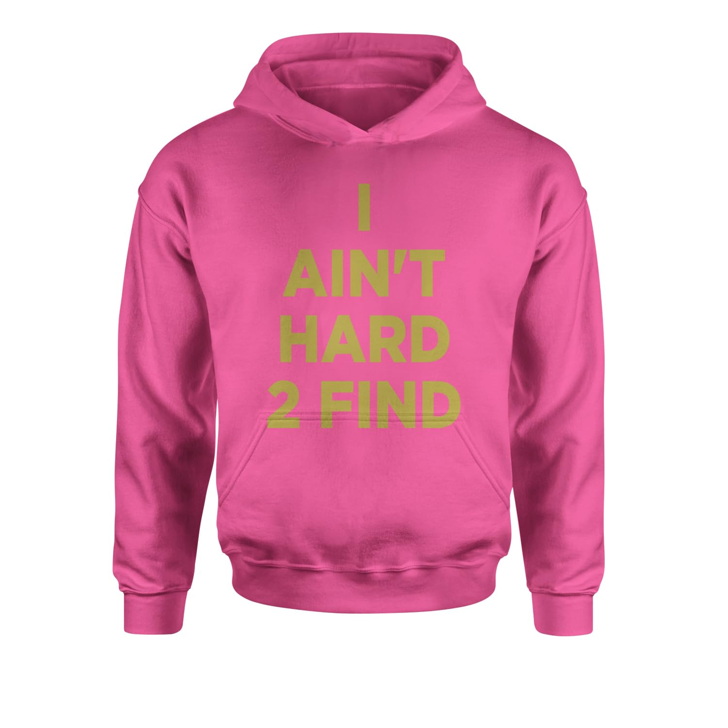 Expression Tees YOUTH HOODIE I Ain't Hard To Find Coach Prime X-Small Hot Pink