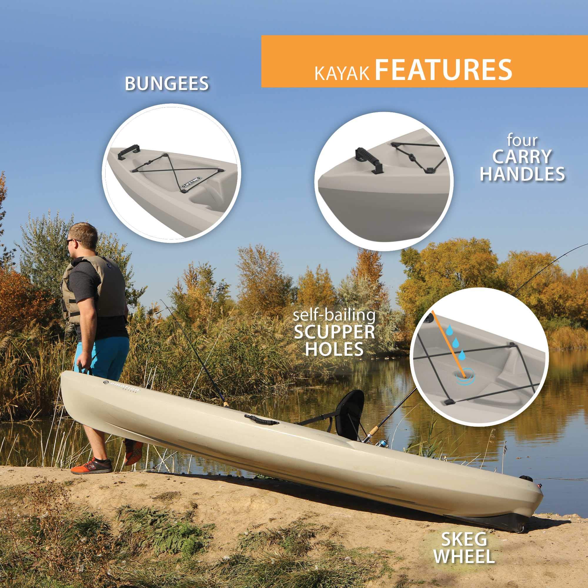 Emotion Stealth Angler Fishing Kayak, Sandstone, 11'