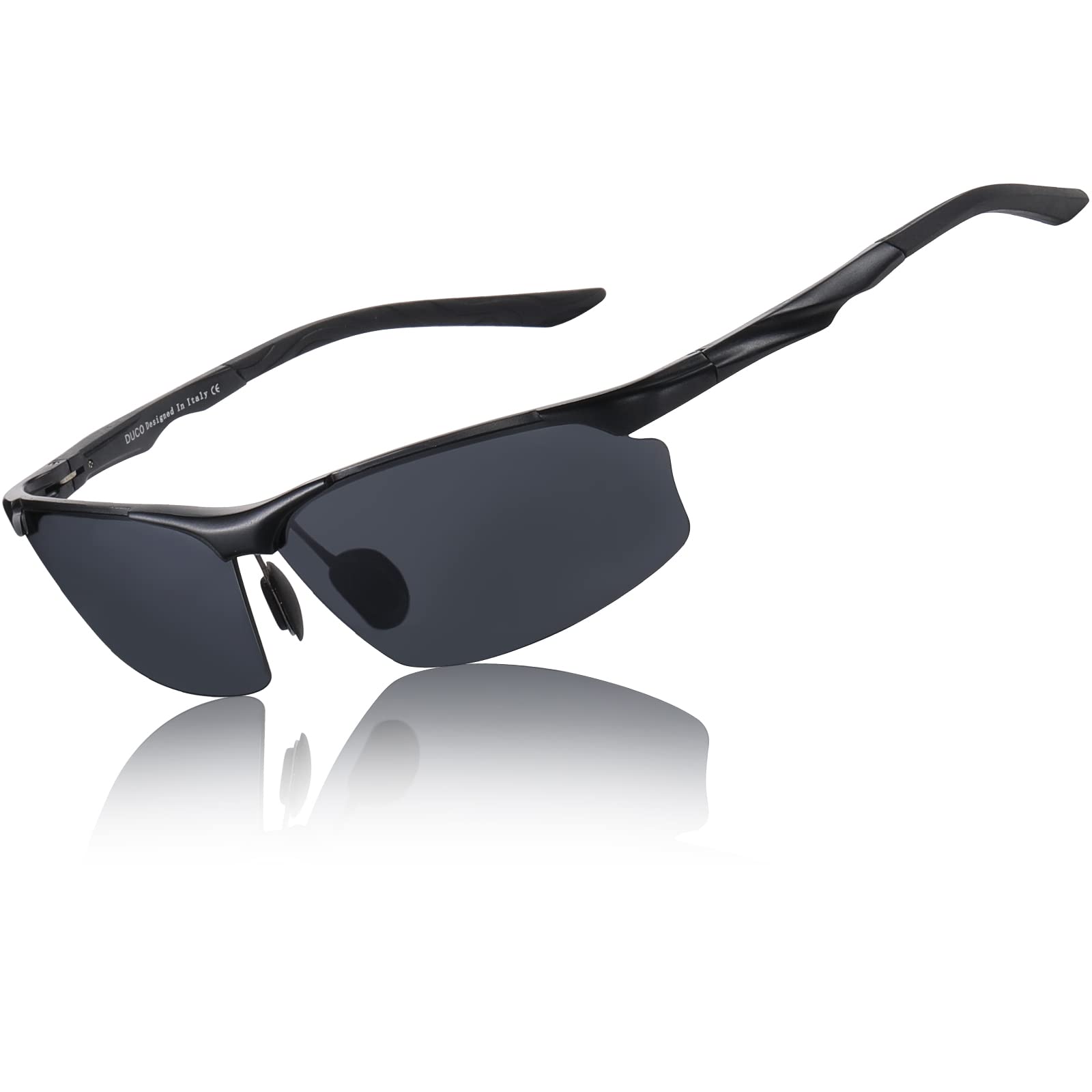 DUCO Polarized Aluminum Sunglasses HD Sun Glasses - Driving,Golfing,Fishing Sunglasses for Men 100% UV Protection