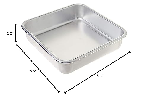 Nordic Ware - 47500 Nordic Ware Naturals Aluminum Commercial 8" x 8" Square Cake Pan, 8 by 8 inches, Silver