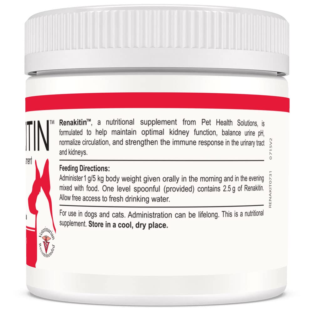 Renakitin Kidney Supplements for Dogs Cats - Contains Chitosan & Calcium Carbonate, Support Optimal Kidney Function, Great Tasting Chicken Flavor, 6.3 oz