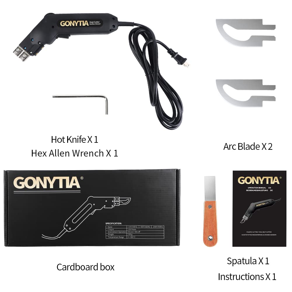 GONYTIA Hot Knife Rope Cutter Fabric Cutter Pro Electric Hot Knife Heat Sealer Cutting Tool kit (GT-2(fabric rope cutter))