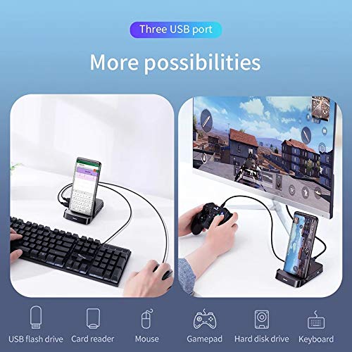 JAHH USB Hub 7 in 1 USB Type C Hub Docking Station USB-C to HDMI USB 3.0 HUB SD TF Card PD Adapter