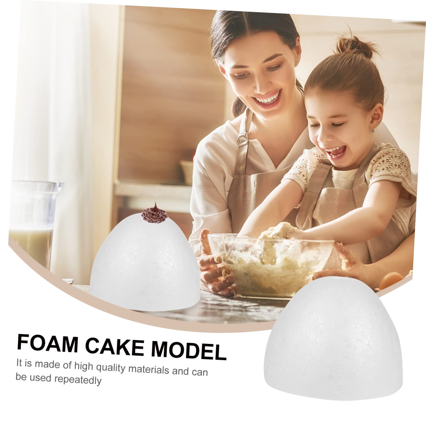 Garneck 3 pcs Cake Model Cake Decorating Round Cake Pans Wedding Decor Cake Dummies Trays Decorative Sports Decor Flower Decorations Athletic Dress Dome Template