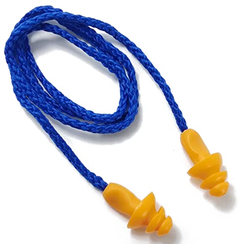 GXXMEI 100 Pairs Corded Ear Plugs Reusable Silicone Earplugs with String Banded Ear Plug Sleep Noise Cancelling for Hearing Protection