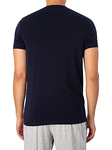 Emporio Armani Men's Core Logoband 2 Pack T-Shirt, Rope/Marine