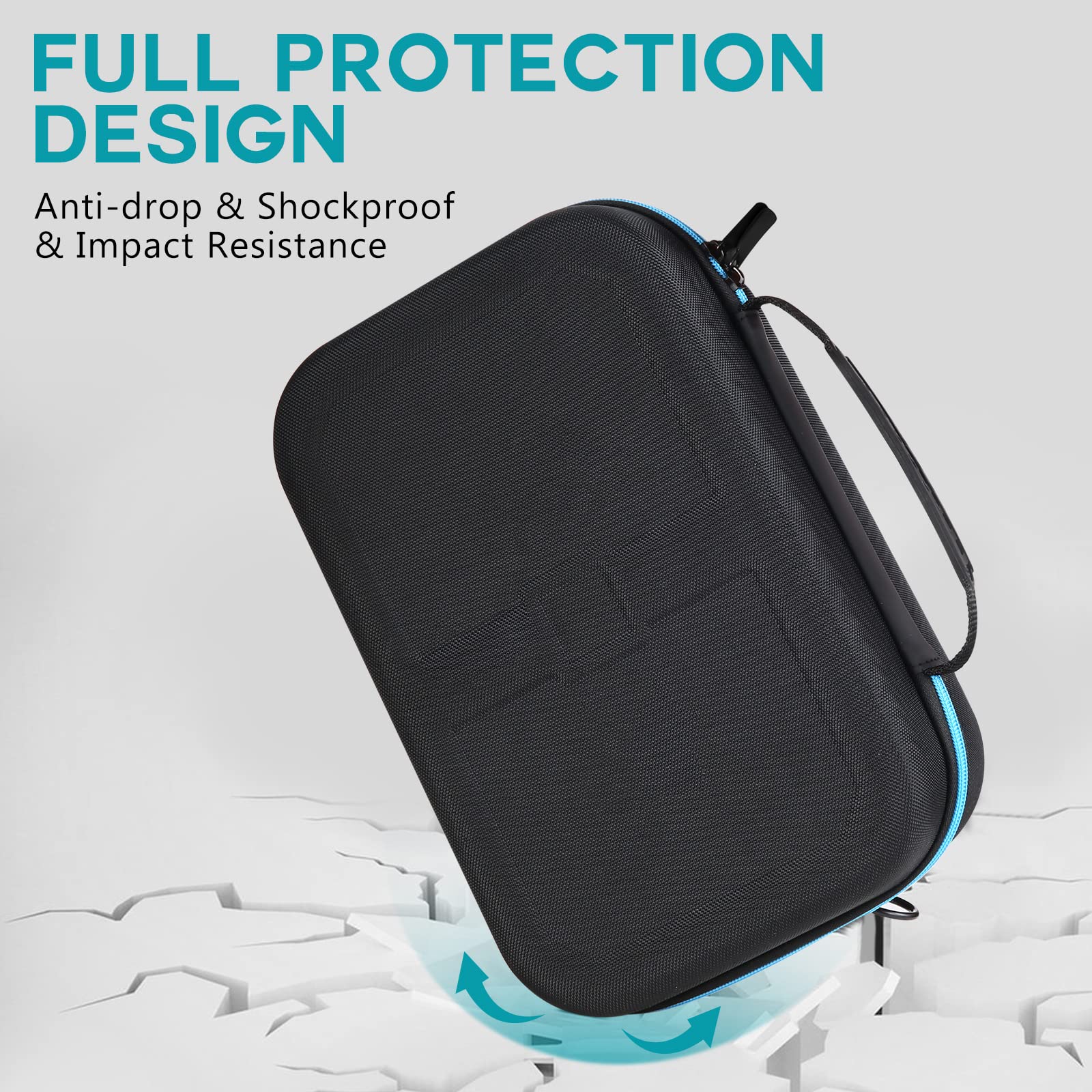 KANG YU Carrying Case for Steam Deck ,Portable Bag for Steam Deck , Large Capacity Storage Case for Steam Deck Console Built-in AC Adapter Charger Wireless Controller Storage (Black)