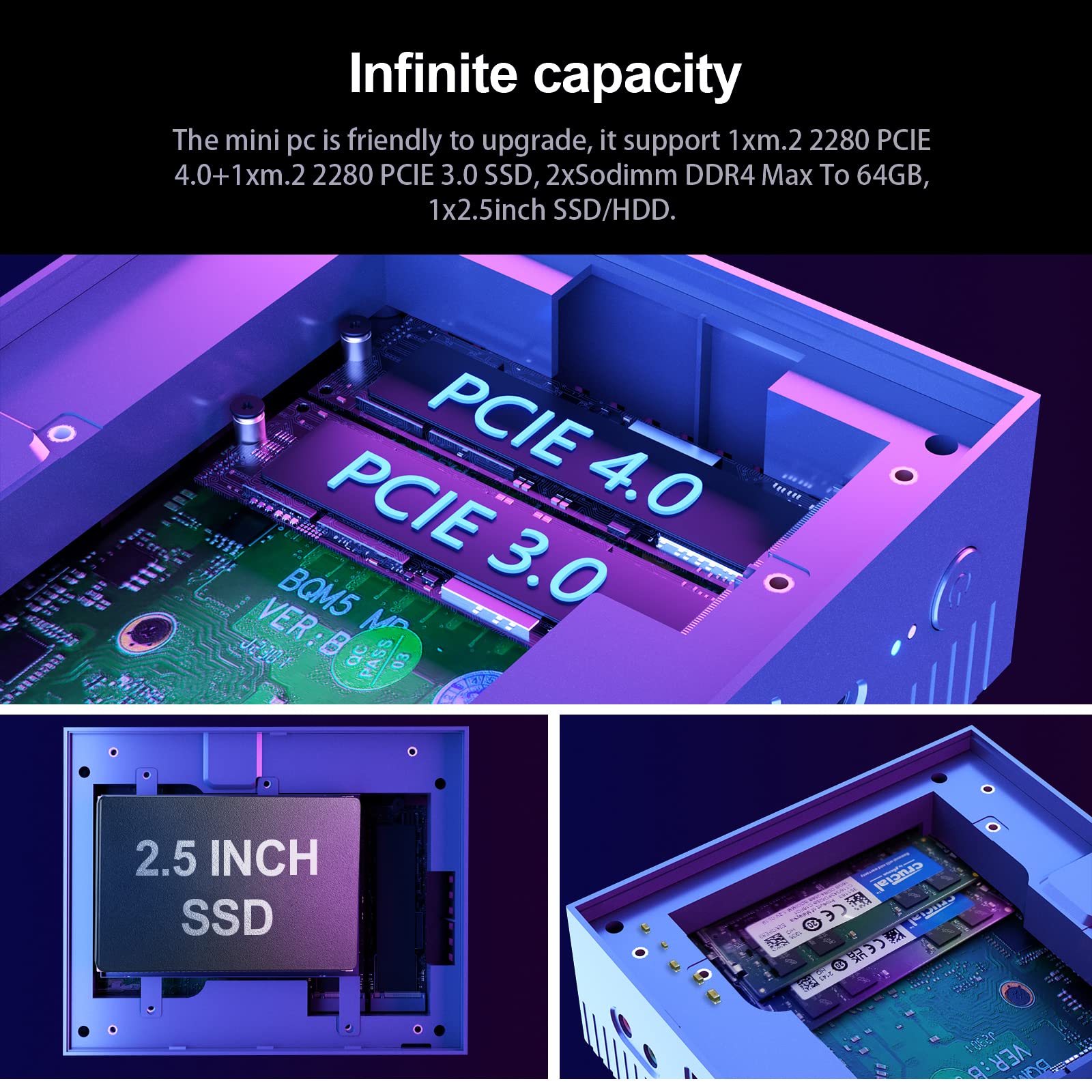 goodtico Mini PC Gaming IT12 Intel 12th i7-1270P 12Cores 16Threads,Mini Desktop Gaming Computer,16G RAM 1TB PCIE 4.0 SSD,Build in Thunderbolt 4, 2x2.5G Intel Ethernet,4x4K Output,WiFi 6 Windows 11Pro