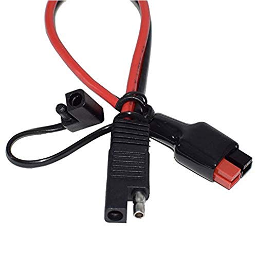LIXINTIAN 10AWG 45A Connector to SAE Connector Cable,for Pre-Wired RV Boat Charge Battery Solar Panel, with 1 SAE Polarity Reverse Connector-1.6ft/0.5m