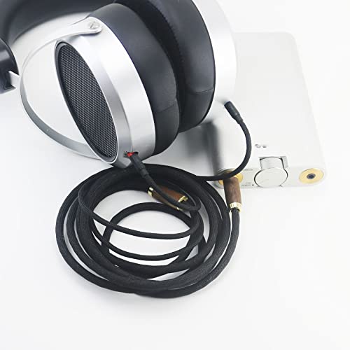 NewFantasia 3m/10ft 4.4mm Balanced Cable 6N OCC Copper Silver Plated Cord Walnut Wood Shell Compatible with Hifiman Sundara, Ananda, Arya, HE400SE, HE4XX, HE-400i Headphone (2 x 3.5mm Version)