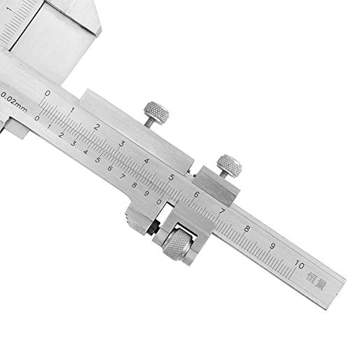 M1-26 Stainless Steel Height Vernier Caliper, Gear Tooth Vernier Caliper Altitude Slide Gauge Marking Ruler High Accuracy