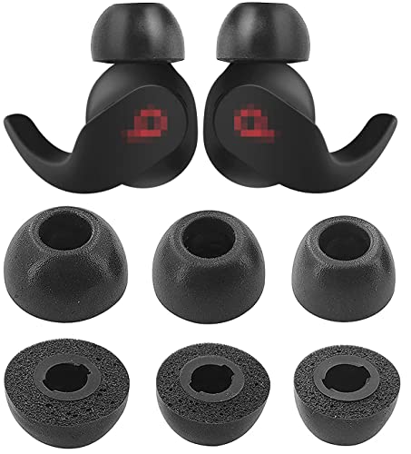 JNSA Memory Foam Ear Tips Compatible with Beats Fit Pro Earbud Headphones,3 Pairs,S/M/L 3 Size,Black (BFPFoam3)