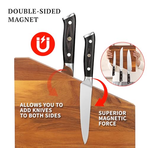 Magnetic Knife Block Without Knives,Magnetic Universal Stands with Strong Enhanced Magnets Strip Kitchen Storage Cutlery Large Organizer ,Knife Holder for Kitchen Organizer