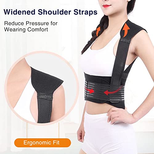Magnetic Posture Corrector Shoulder Support, Back Brace Belt-Full Spine and Back Pain Relief with Magnets-for Women and Men