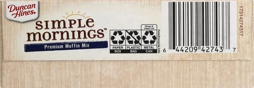Duncan Hines Simple Mornings Blueberry Streusel Premium Muffin Mix, 20.5 oz