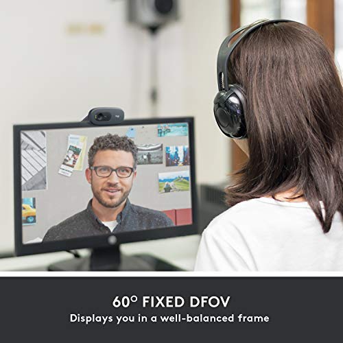 Logitech C505 Webcam - 720p HD External USB Camera for Desktop or Laptop with Long-Range Microphone, Compatible with PC or Mac