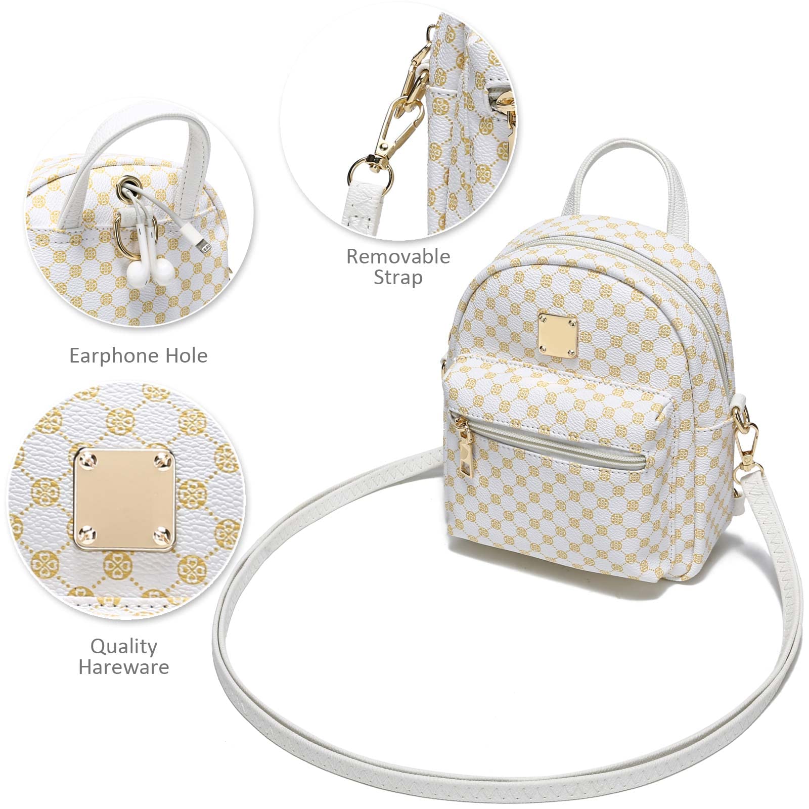 HIYOLALA Mini Backpack for Girls Convertible Small Backpack Purse for Women