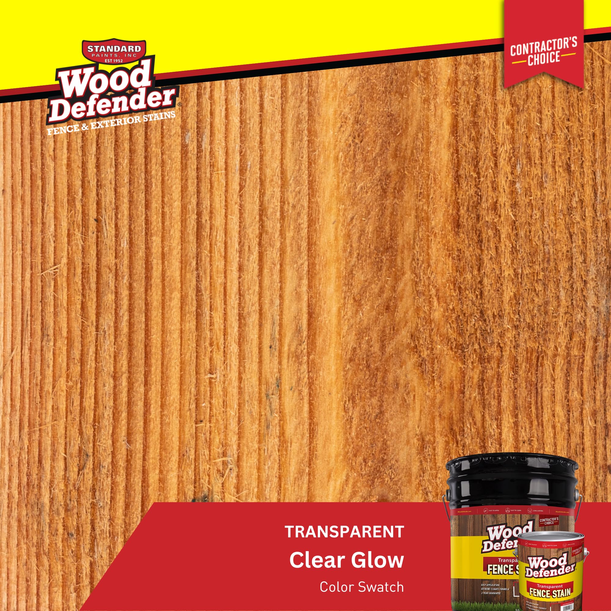 Wood Defender Transparent Fence Stain Clear Glow 5-Gallon