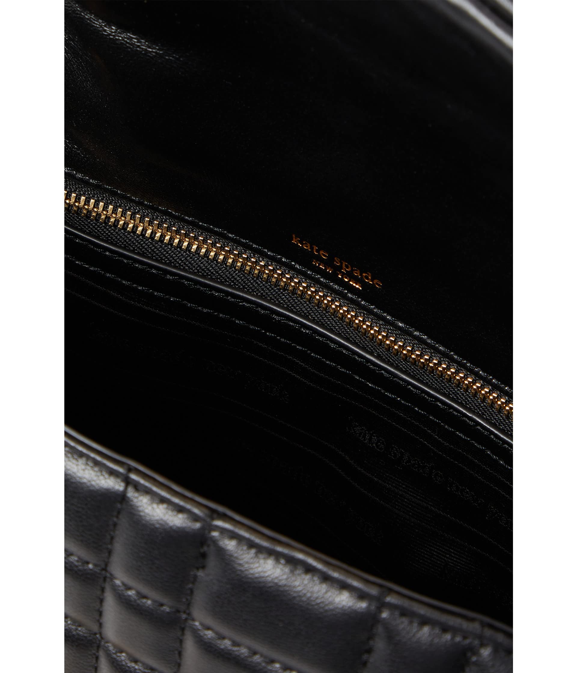 kate spade new york Evelyn Quilted Leather Medium Convertible Shoulder Bag Black One Size