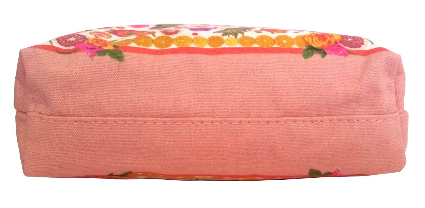Estee Lauder Cosmetics Makeup Travel Bag (Amba Living x Estee Lauder ≈ Coral Print)