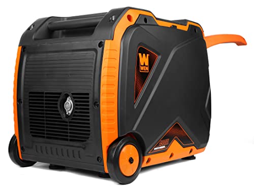 WEN 56450iX Dual Super Quiet 4500-Watt RV-Ready Portable Inverter Generator with Fuel Shut-Off and CO Watchdog Black
