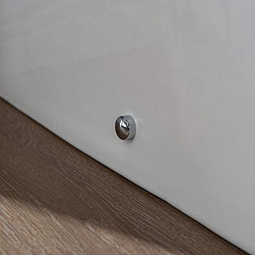 WOODBRIDGEE Modern Elongated One piece Toilet Dual flush 1.0/1.6 GPF,with Soft Closing Seat,1000 Gram MaP Flushing Score Toilet with Oil Rubbed Bronze Button,B0750-ORB,White