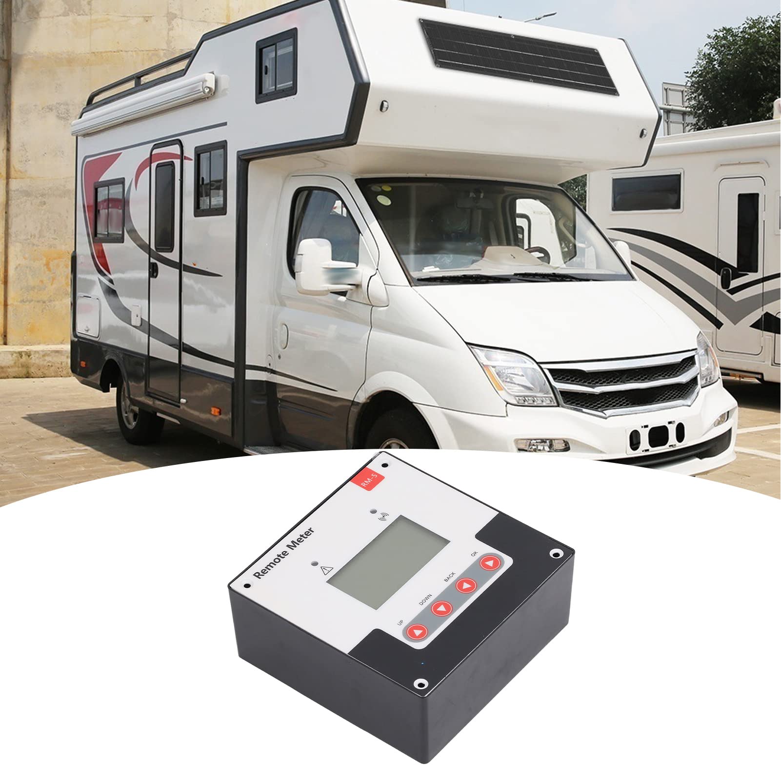 LCD Display Module, LCD Display Screen 12V Easy Installation Easy To Use Long Life Span Real Time Data Display for Solar Controller