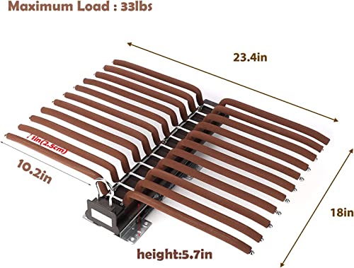 Nisorpa Pull Out Trousers Rack Double-Row 22 Arms Steel Pants Rack Closet Pull Out Pants Organizers Top Mounted Trousers Rack Space Saving for Cloakroom Wardrobe Bedroom, 23.4x18x5.7 Inch (Brown)