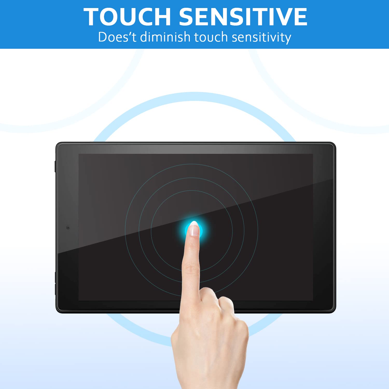 XinWoTuo Tempered Glass Screen Protector for Amazon HD 10 Tablet 10.1 inch (9th Generation 2019 Release and 7th Generation 2017 Release), Scratch-Resistant/Anti-fingerprint /2Pcs
