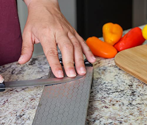 Schaaf Tools (2-Sided) Diamond Sharpening Stone Set, Fine/Coarse Grit | 8 Inch, 400/1000# Diamond Sharpening Plate | Adjustable Diamond Sharpening Stone Set, Spray Bottle, eBook Included