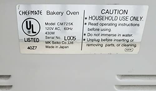 Pan Seal Kit for Chefmate Bakery Oven Bread Maker Models CM725 CM725K only
