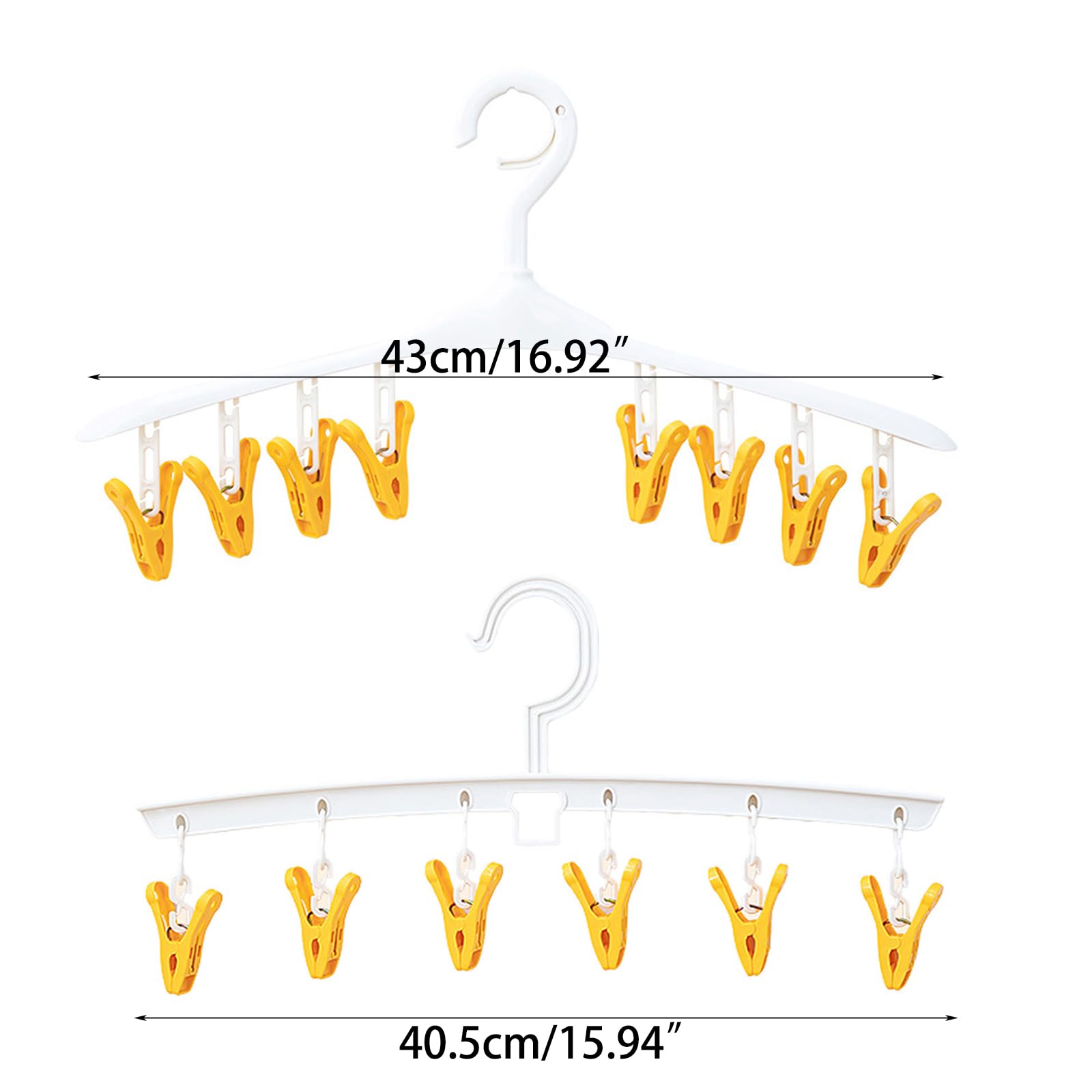Kcjhagbd Windproof and Antiskid Rotatable Clothes Rack Underwear Hat Socks Drying Rack with Small Clip Space-Saving Clothes Rack Single-row Clothes Rack