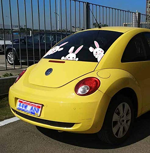 Funny Easter Bunny Stickers Easter Door Decorations Big Easter Egg Stickers for Door Window and Floor Cute & Removable - 7 Sheets