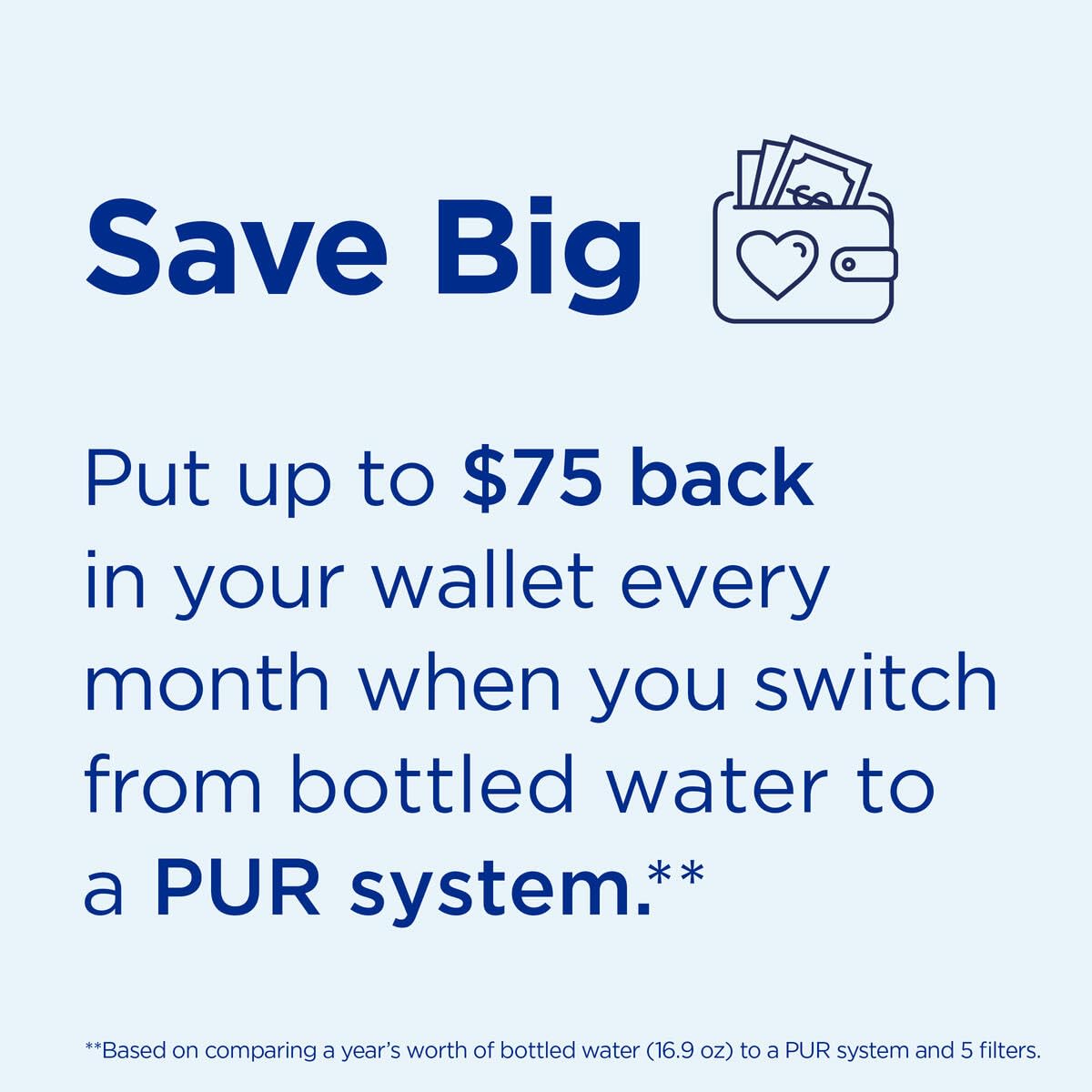 PUR PLUS Lead Reducing Water Pitcher and Dispenser Replacement Filter 1-Pack, NSF and WQA Certified – Compatible with all PUR and Beautiful by PUR Pitchers and Dispensers, Blue, PPF951K1