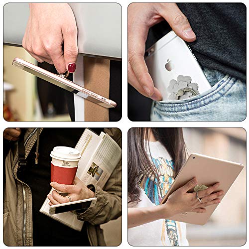 SENHAI Cell Phone Ring Stand Holder, 5 Pack 360° Rotation Metal Universal Finger Ring Grip Stand Holder Compatible with iPhone Xs Max XR X 8 7 6 6s Plus Ipad Samsung Tablet Smartphones - 5 Colors