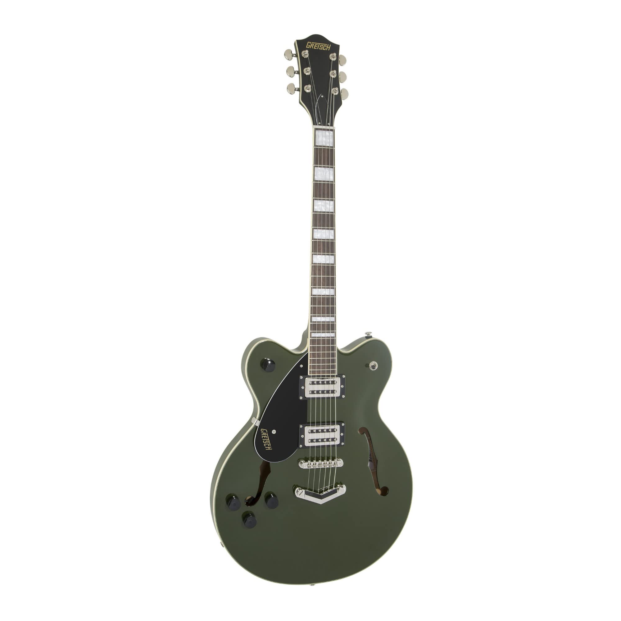Gretsch G2622LH Streamliner Center Block Double-Cut with V-Stoptail, Laurel Fingerboard, Broad'Tron BT-2S Pickups Electric Guitar (Left-Handed, Torino Green)