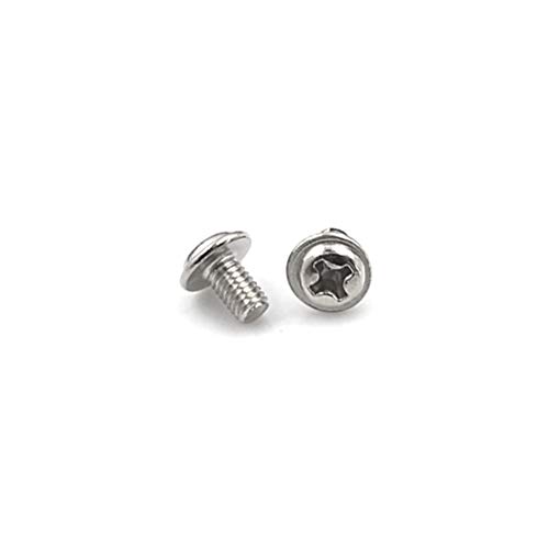 Kigauru Screw 100Pcs M3 Screw M3X5 5mm PC Case Hard Drive Precision PSU 6/32" Hex Screws for Computer Floppy DVD ROM Motherboard 7mm