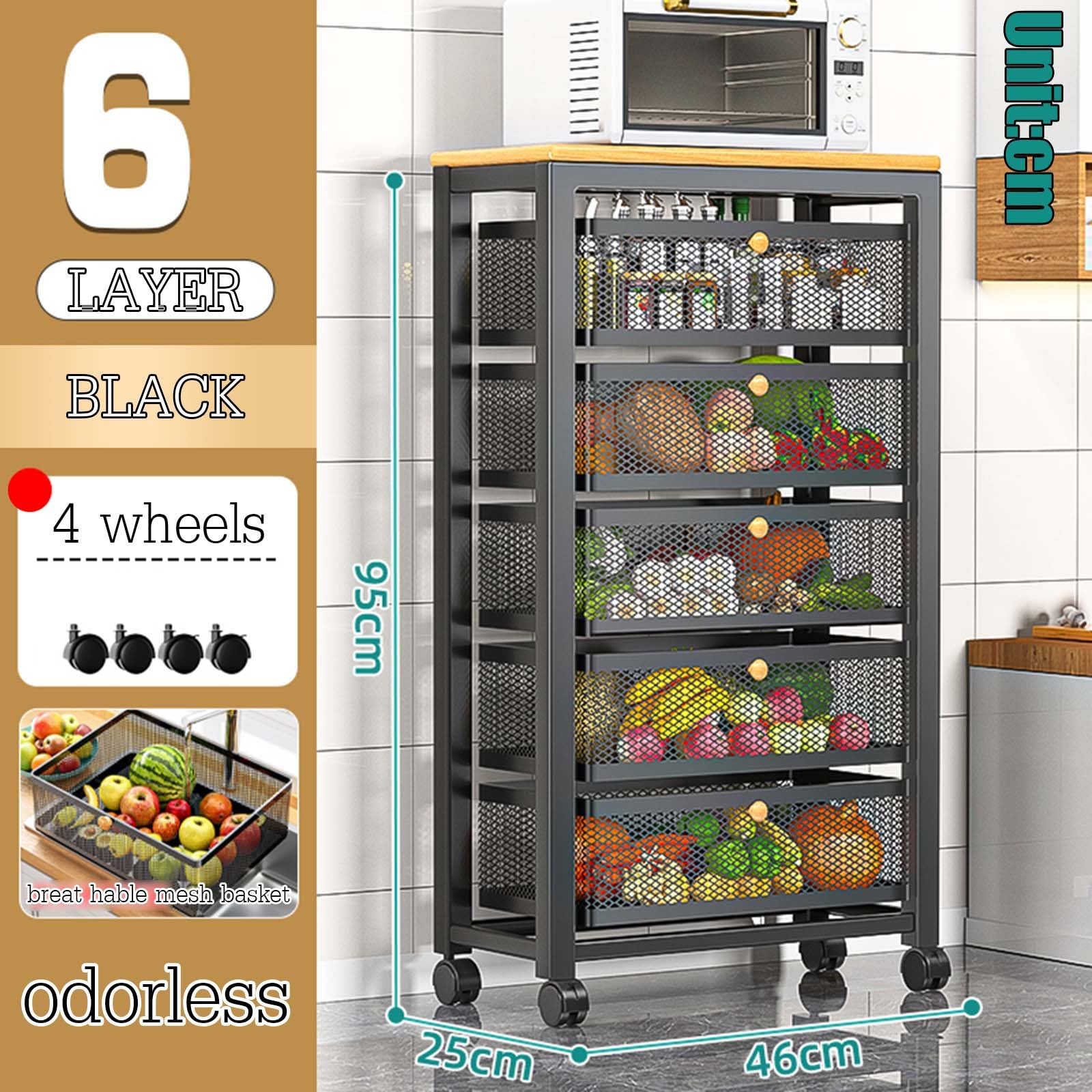Small Sideboard,Storage Trolley , Larder Cupboard. Tall Storage Cabinet. Bar Cabinet. Cart Slide-out Slim. Rolling Utility Cart Mobile Storage Shelving Organizer, For Kitchen Bathroom Laundry Office (